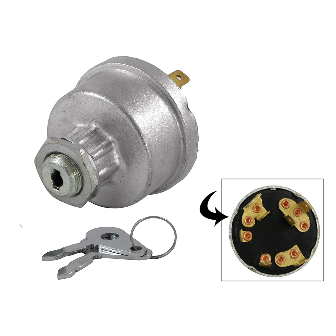 5-contact Ignition Switch (Similar to Lucas) – Greenred Spares Ireland