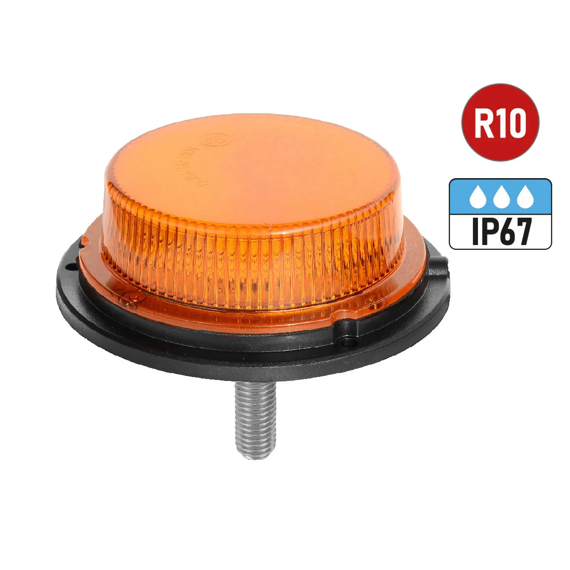 Vision Red Eco Single Bolt LED Beacon - AMBER – Greenred Spares Ireland